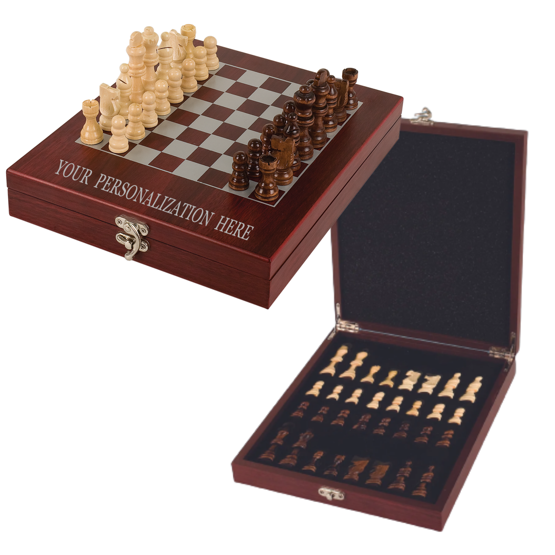 Custom Rosewood Chess Sets | Logo Engraved | FREE MOCK UPS – Branded ...